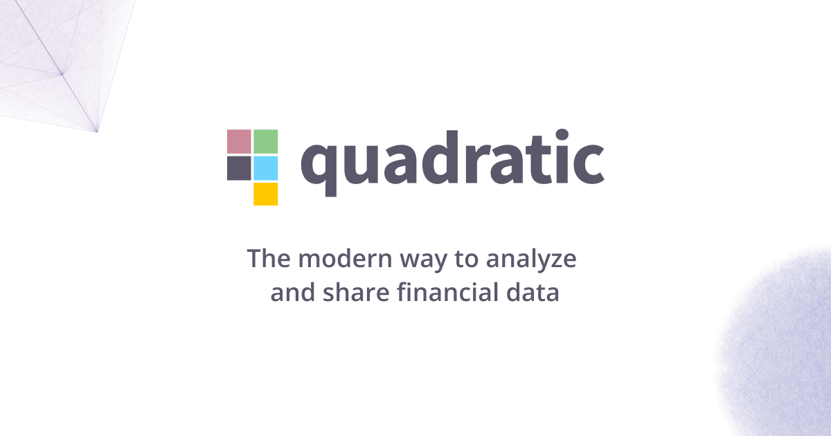 Finance Spreadsheet | Quadratic